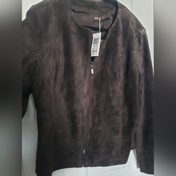 J. McLaughlin | Jackets & Coats | Jmclaughlin Mocha Brown Lara Suede ...